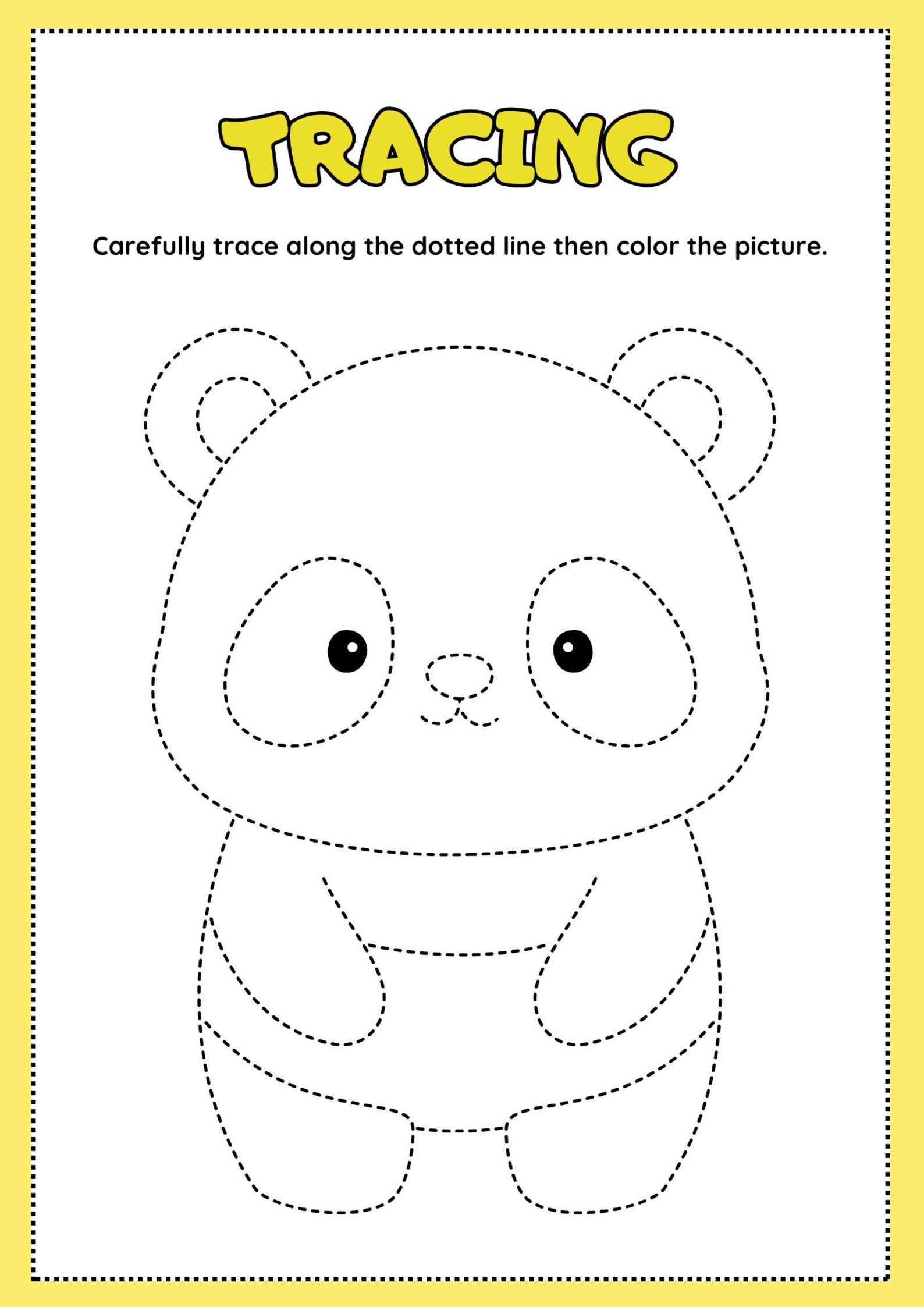 Animal Tracing Worksheets: Preschool Learning Printable - Etsy