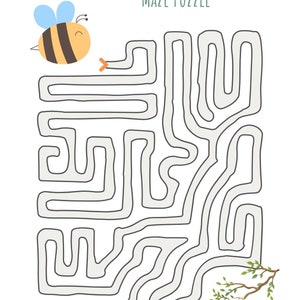 24 Printable Spring Maze Puzzle Worksheets for Kindergarten ...