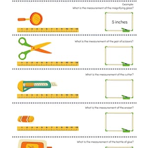 16 Printable Measuring With a Ruler Worksheets. Preschool-1st Grade ...