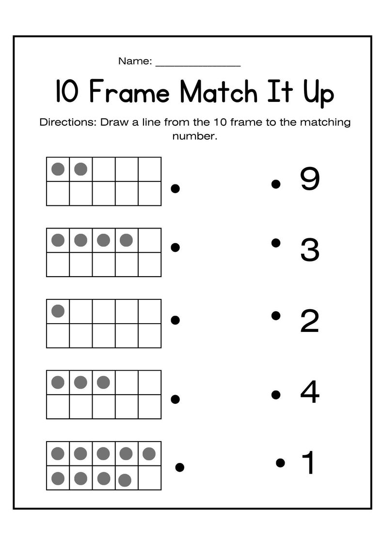 Ten Frame Addition Worksheets Making 10 up to 20 Frame Flash Cards ...