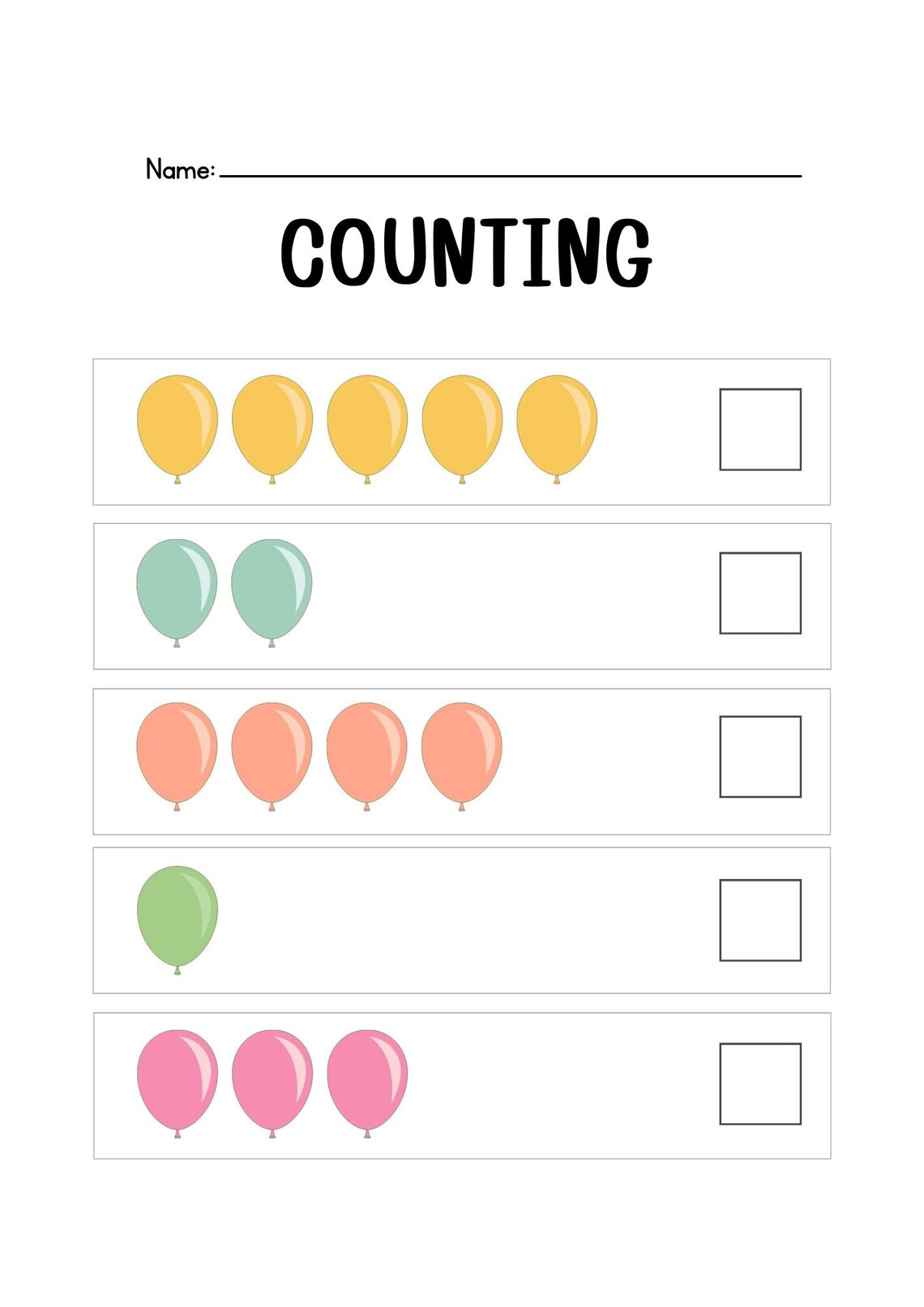40 Printable Preschool Math, Beginning Math, Counting, Learning to Add ...