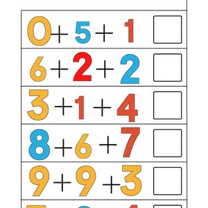 Math Worksheets Addition and Subtraction Worksheets - Etsy
