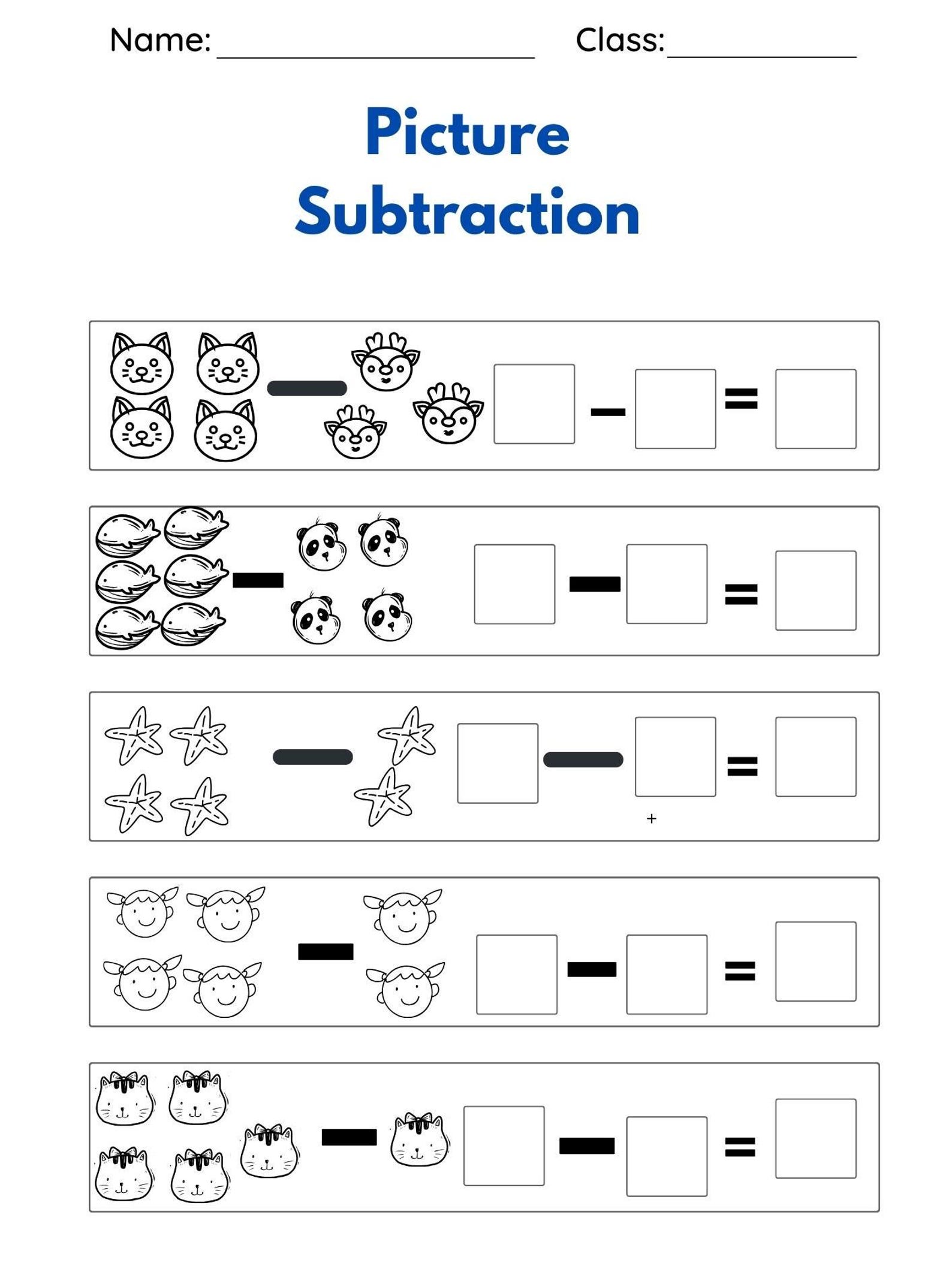 20 Printable Kindergarten Addition Worksheets, Picture Addition and ...