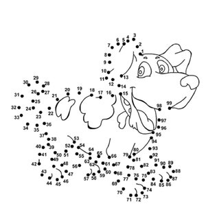 Coloring Pictures Animals,connect the Dots Book for Kids,printable ...