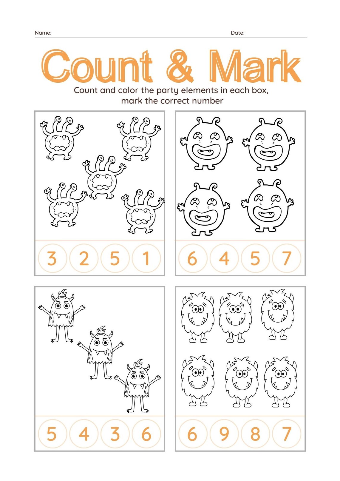 40 Printable Preschool Math, Beginning Math, Counting, Learning to Add ...