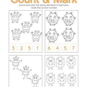 Preschool Math Worksheet: Addition & Counting Practice (40 Pages) - Etsy