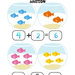 Preschool Math Worksheet: Addition & Counting Practice (40 Pages) - Etsy
