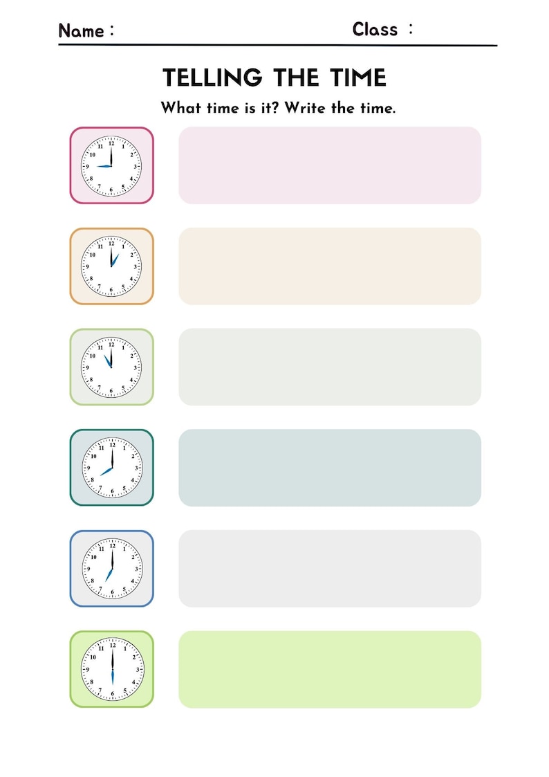 20 Printable 1st Grade Worksheet what Time is It Learn Time Analog ...