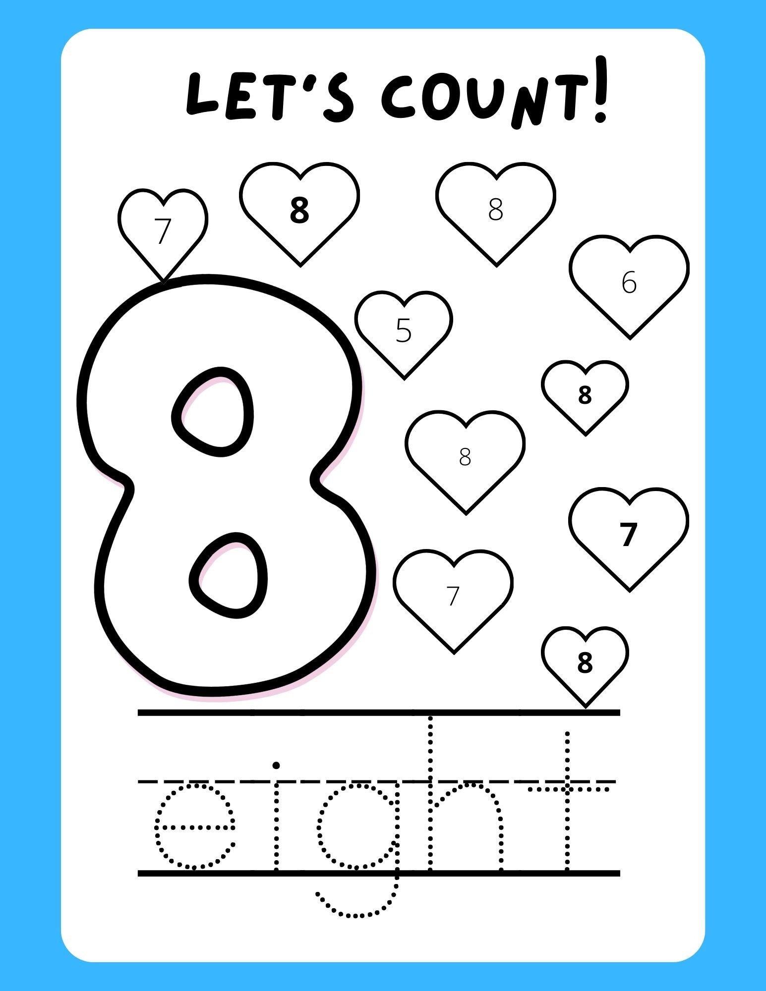 Number Tracing for Kids,color, Count, & Trace Number Pages, Numbers 1 ...