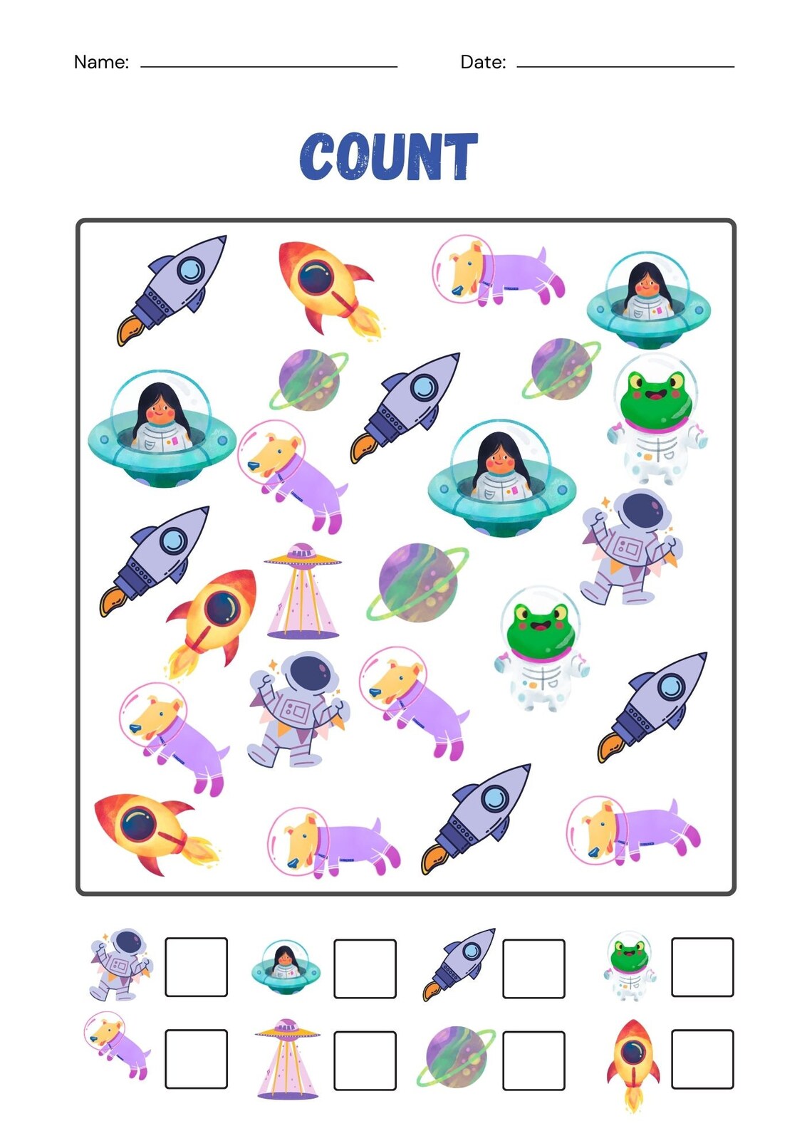 20printables Kindergarten Math How Many Worksheets, Numbers 1 to 10 ...