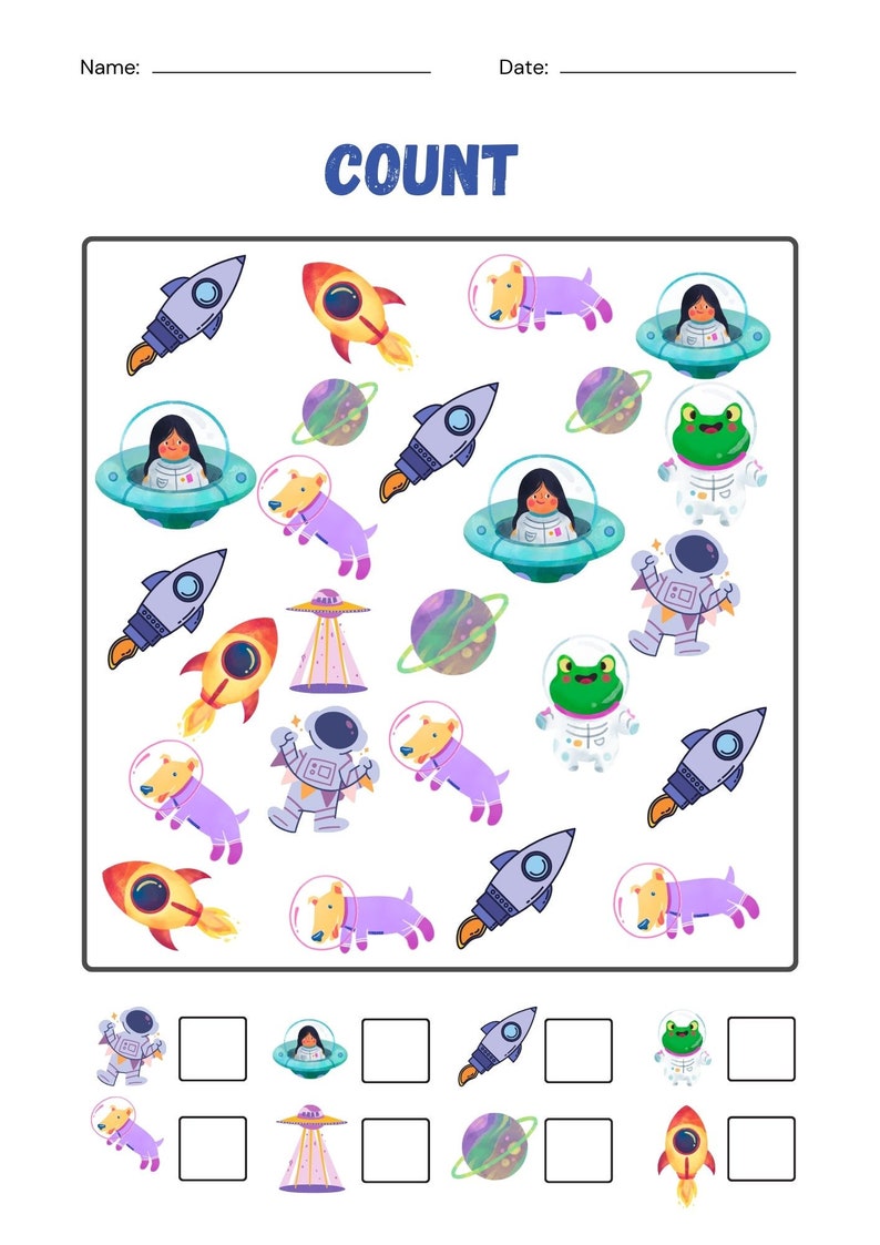 20printables Kindergarten Math How Many Worksheets, Numbers 1 to 10 ...