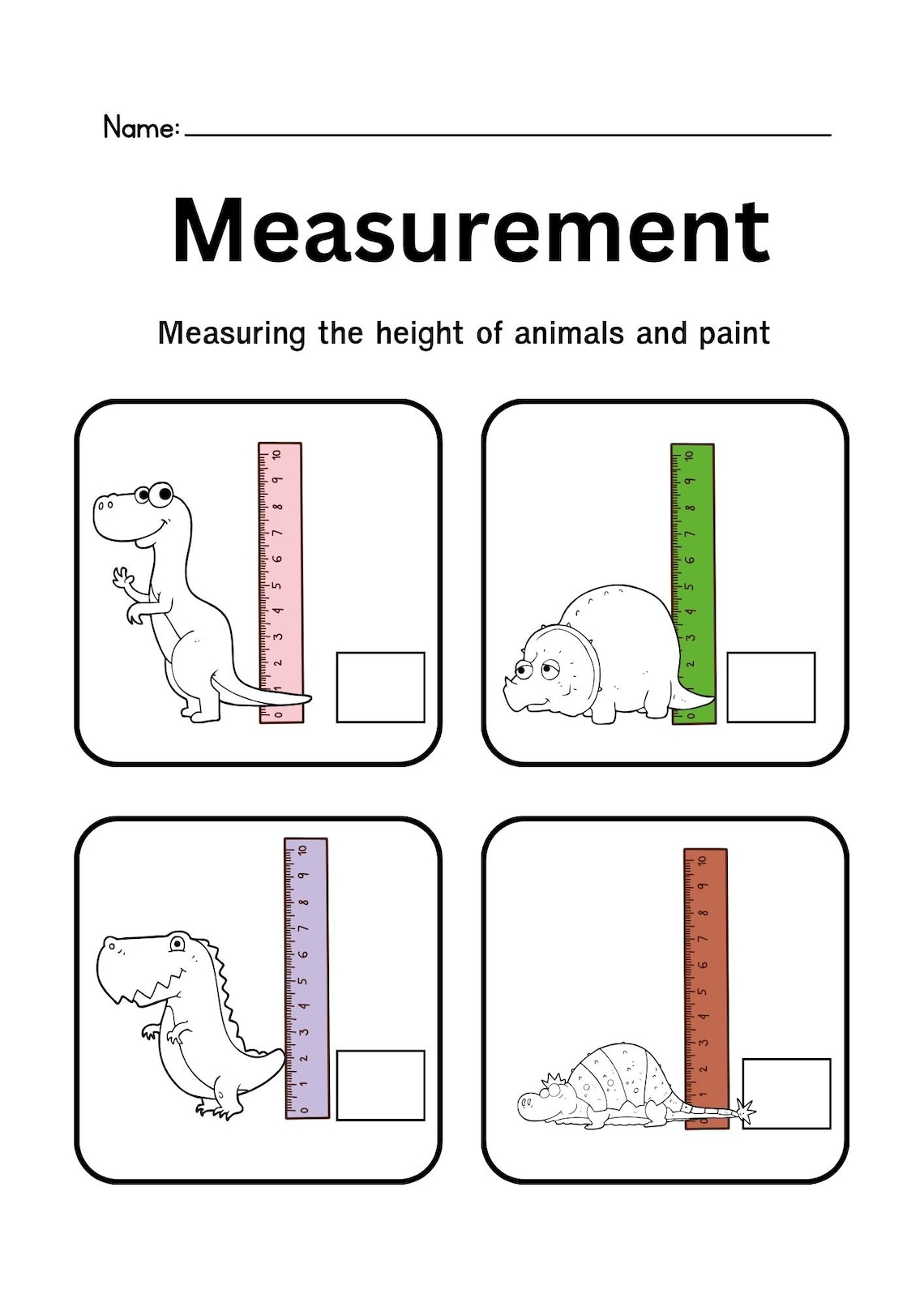 16 Printable Measuring With a Ruler Worksheets. Preschool-1st Grade ...