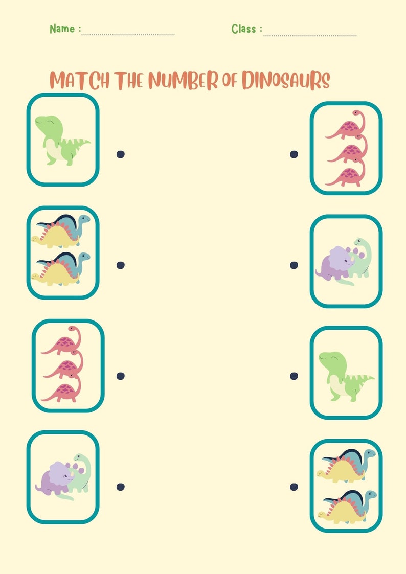 Single Digit Cute Animals Matching Picture Frames,printable Matching ...