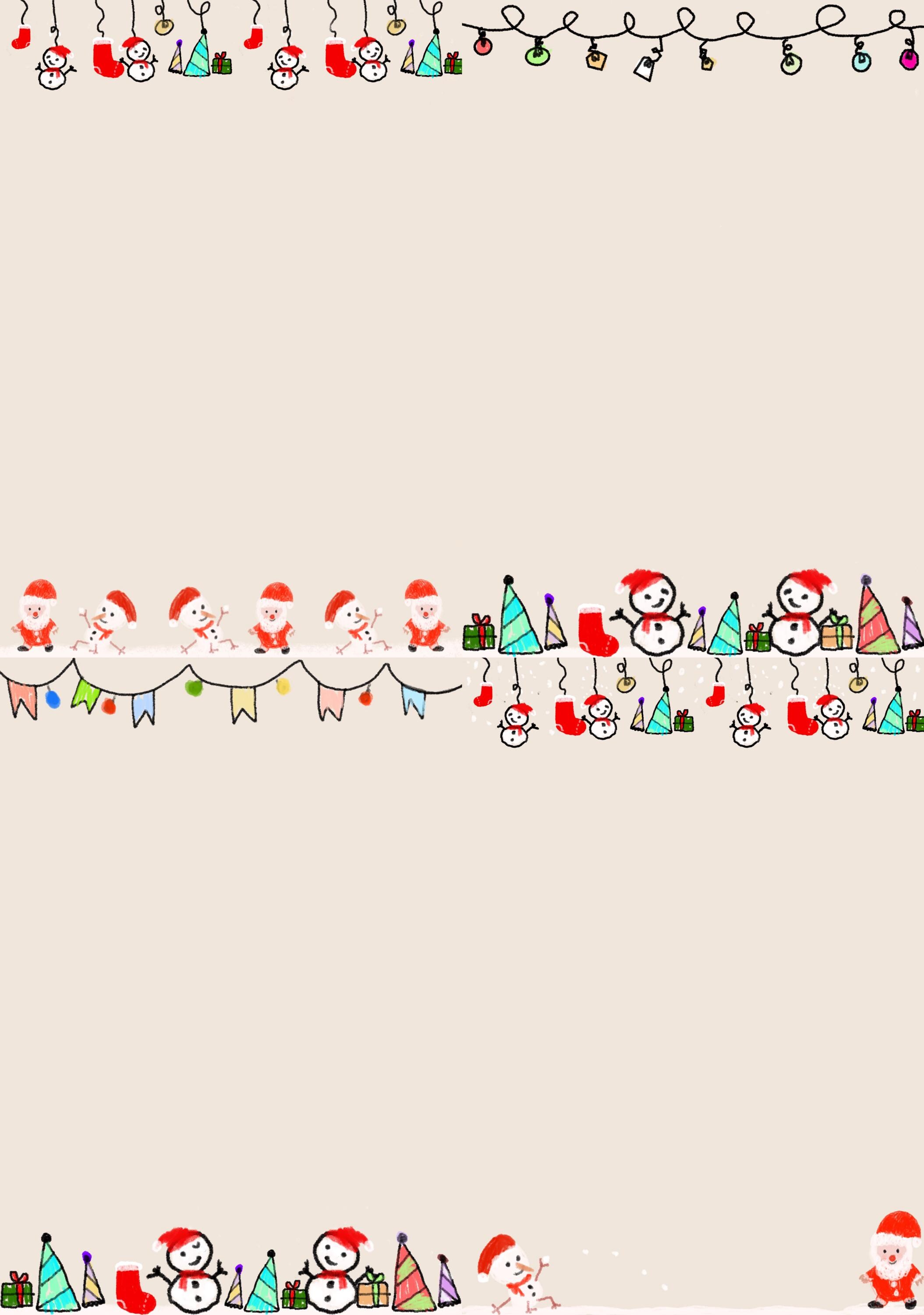 Christmas Doodle Frame PNG | Hand-drawn Border Digital Download - Etsy