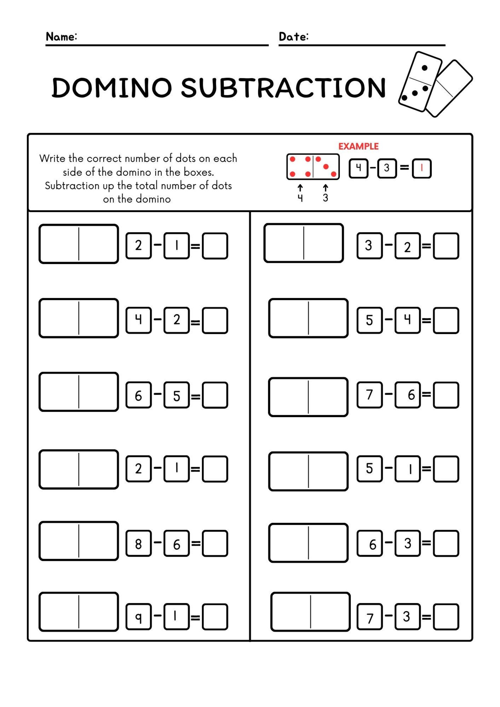 20 Printable Domino Addition Worksheets | 1st Grade & Kindergarten Math ...