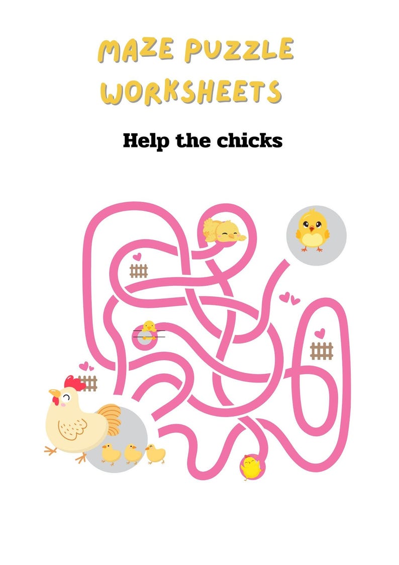 20 Printable Spring Maze Puzzle Worksheets for Kindergarten ...