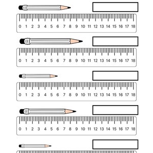 14 Printable Measuring With a Ruler Worksheets. - Etsy