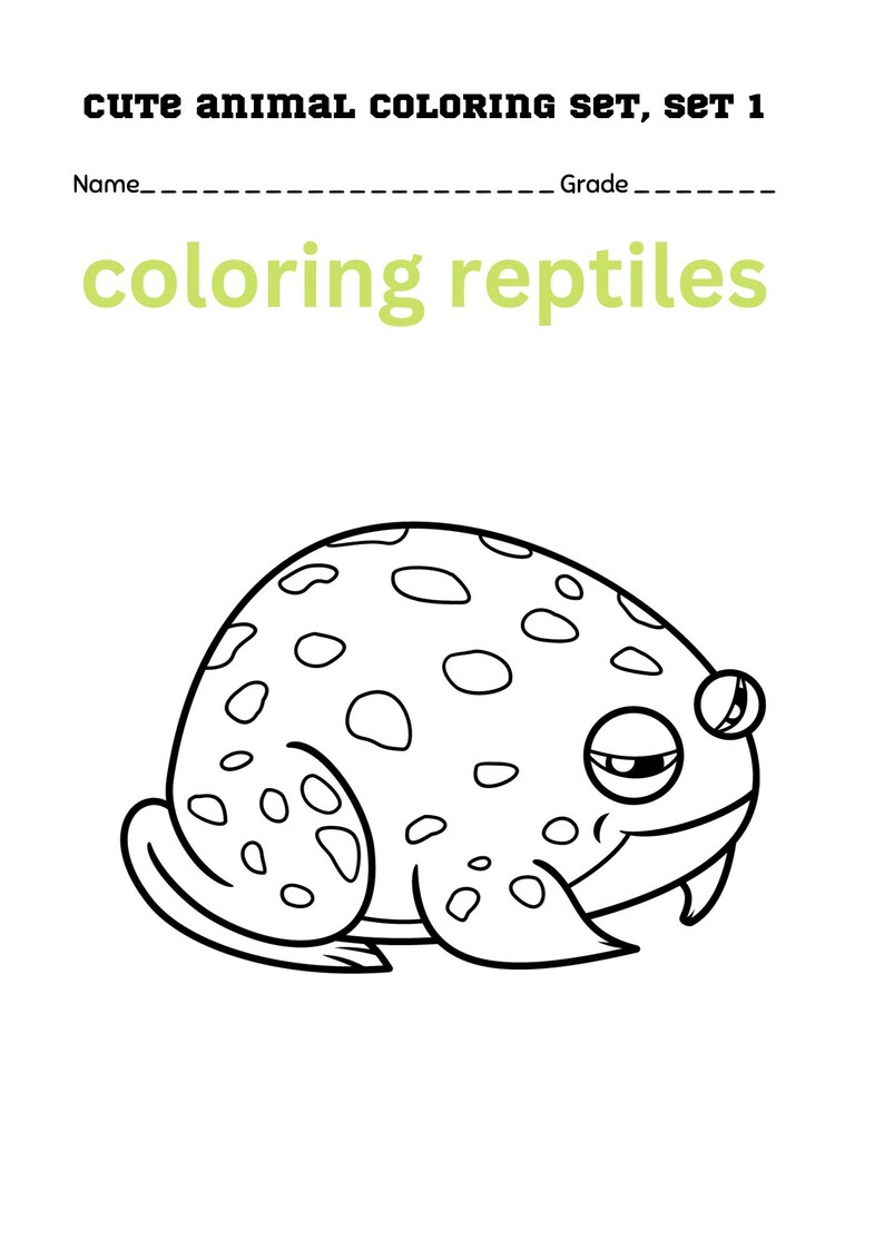 10 Coloring Pictures of Reptiles,coloring Pages for Kids, Coloring ...