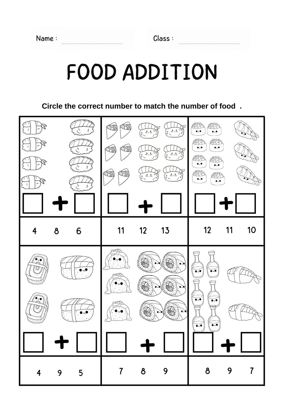 20 Printable Kindergarten Addition Worksheets, Picture Addition and ...
