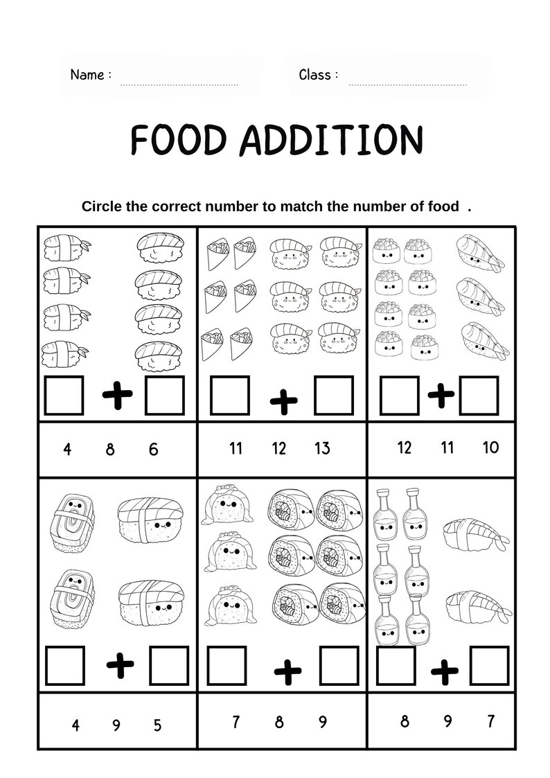 20 Printable Kindergarten Addition Worksheets, Picture Addition and ...