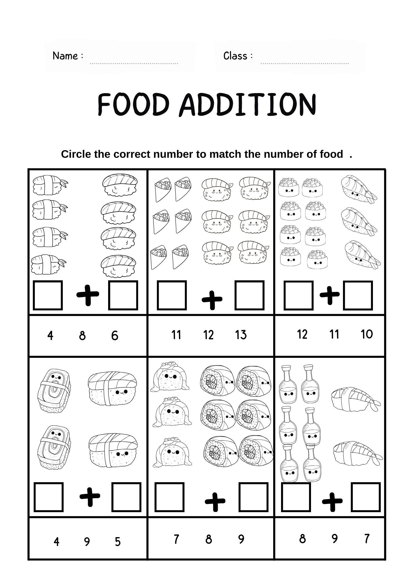 20 Printable Kindergarten Addition Worksheets, Picture Addition and ...