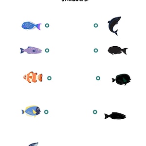 Preschool Matching Worksheets: Line Tracing, Picture Match - Etsy