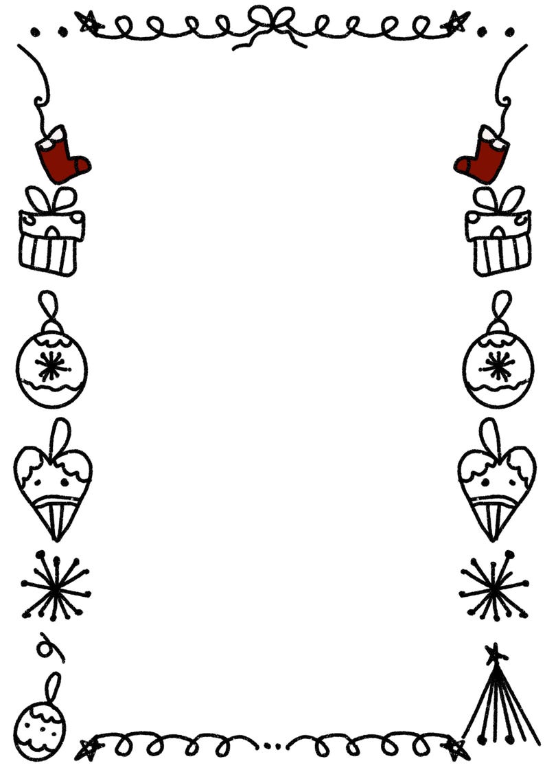 30 Christmas Frames Clip Art Winter Clipart Doodle Borders Christmas ...
