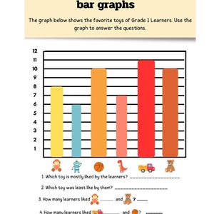 Bar Graphs & Picture Graphs: 2nd Grade Worksheets - Etsy