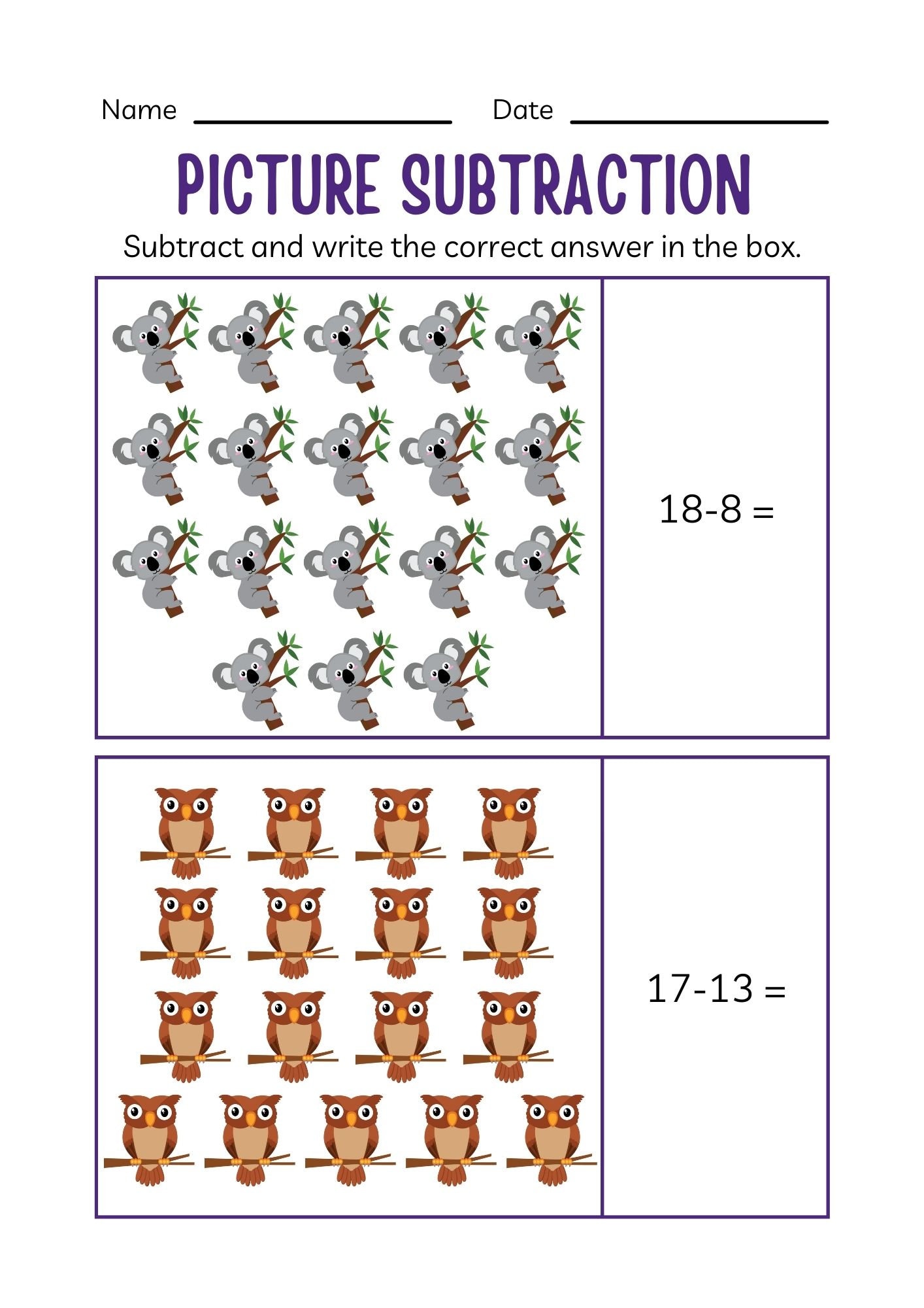 40 Printable Kindergarten Addition Worksheets, Picture Addition and ...