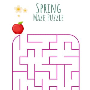 24 Printable Spring Maze Puzzle Worksheets for Kindergarten ...