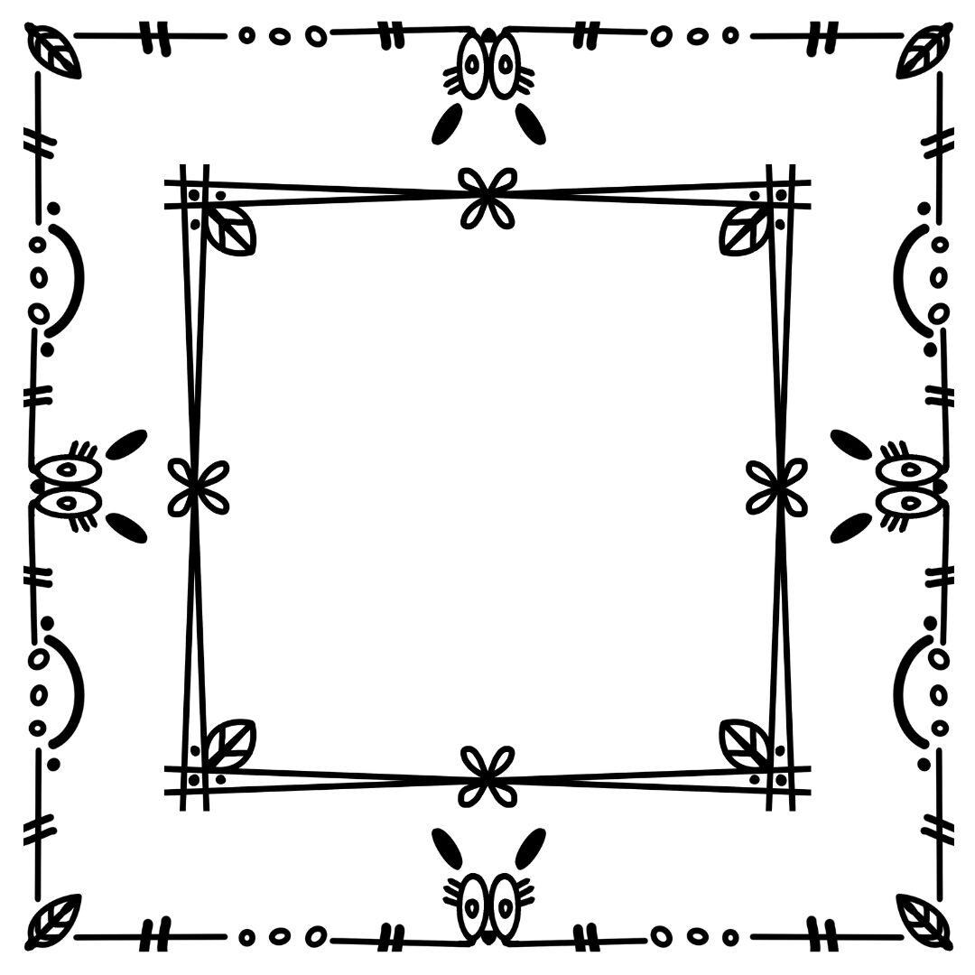 Hand Drawn Doodle Frame Clipart: Page Border Elements (PNG) - Etsy