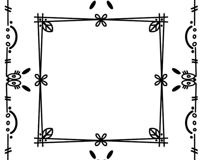 Star Border Clipart, Doodle Frame PNG, Rectangle Frame Png, Digital ...