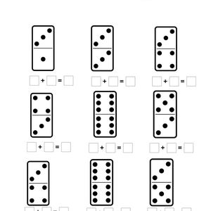 20 Printable Domino Addition Worksheets | 1st Grade & Kindergarten Math ...