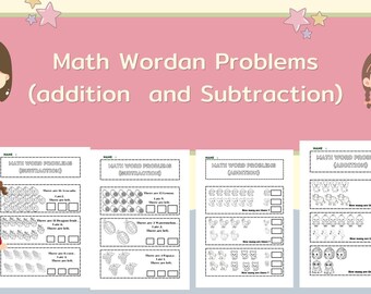 1st-2nd Grade Math Word Problems: Addition & Subtraction (PDF Printable ...