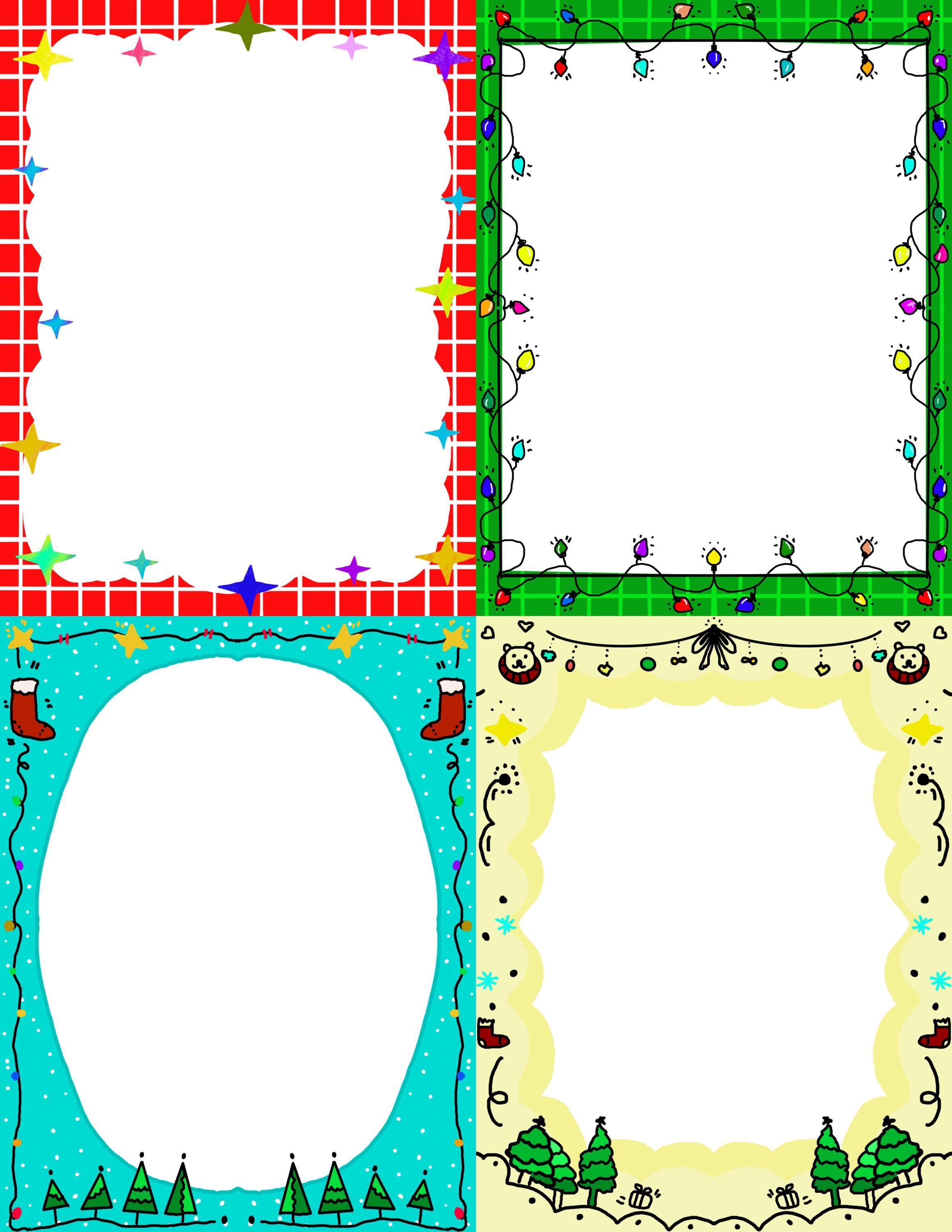 Christmas Frames | Hand-drawn Holiday Borders (PNG) - Etsy