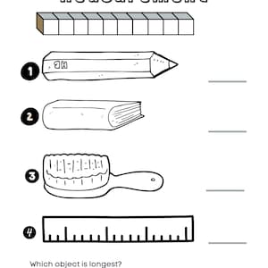 14 Printable Measuring With a Ruler Worksheets. - Etsy