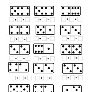 20 Printable Domino Addition Worksheets | 1st Grade & Kindergarten Math ...