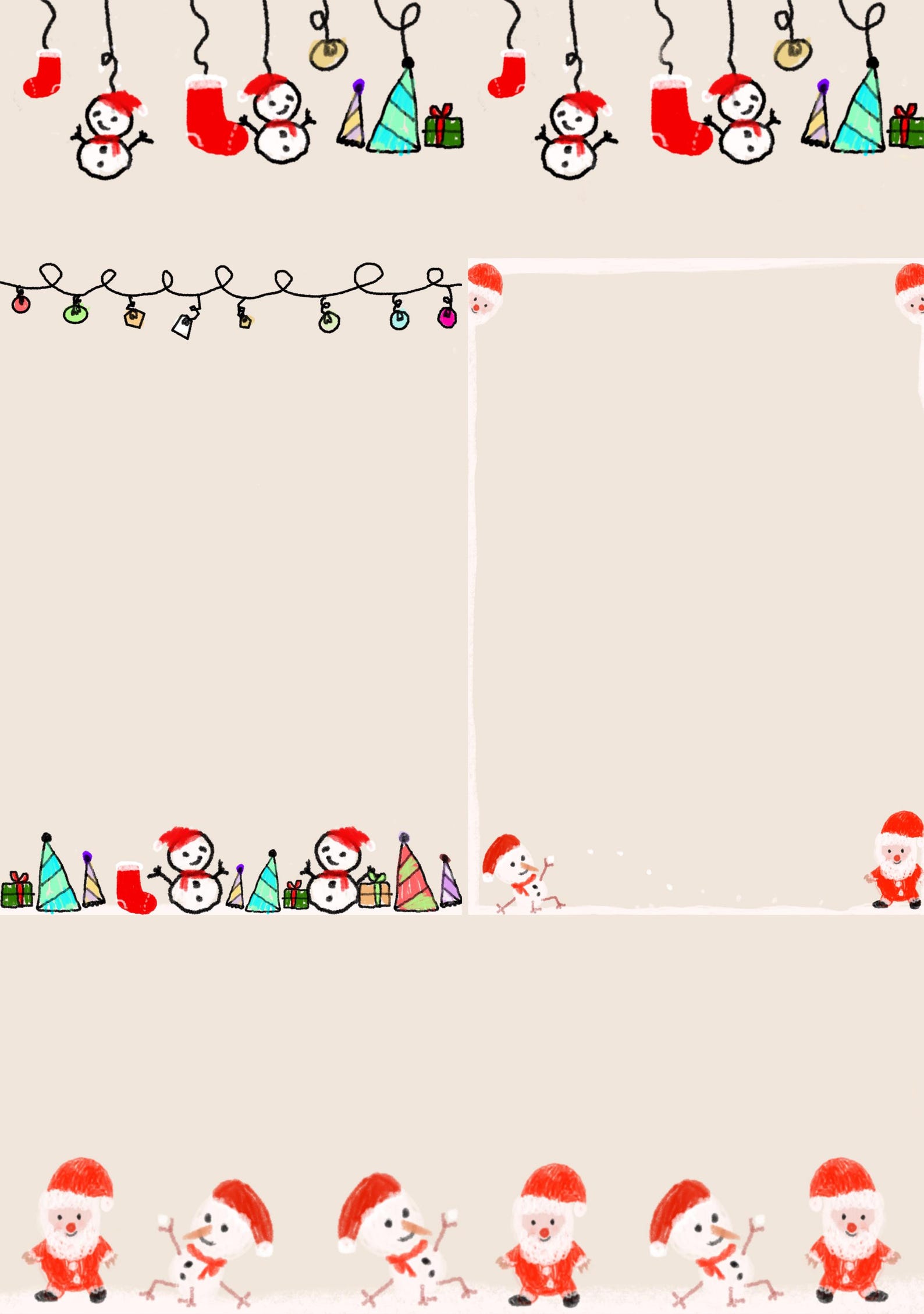 Christmas Doodle Frame PNG | Hand-drawn Border Digital Download - Etsy