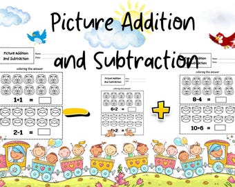 13 Printable Kindergarten Addition Worksheets, Picture Addition and ...