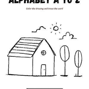 Tracing Coloring Alphabet A-Z Worksheet Printable - Etsy