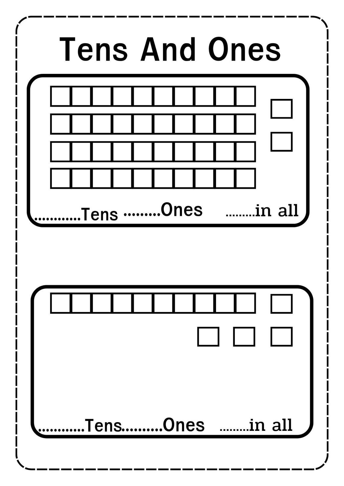 Place Value Tens and Ones Math| Printable Worksheets for Kids - Etsy