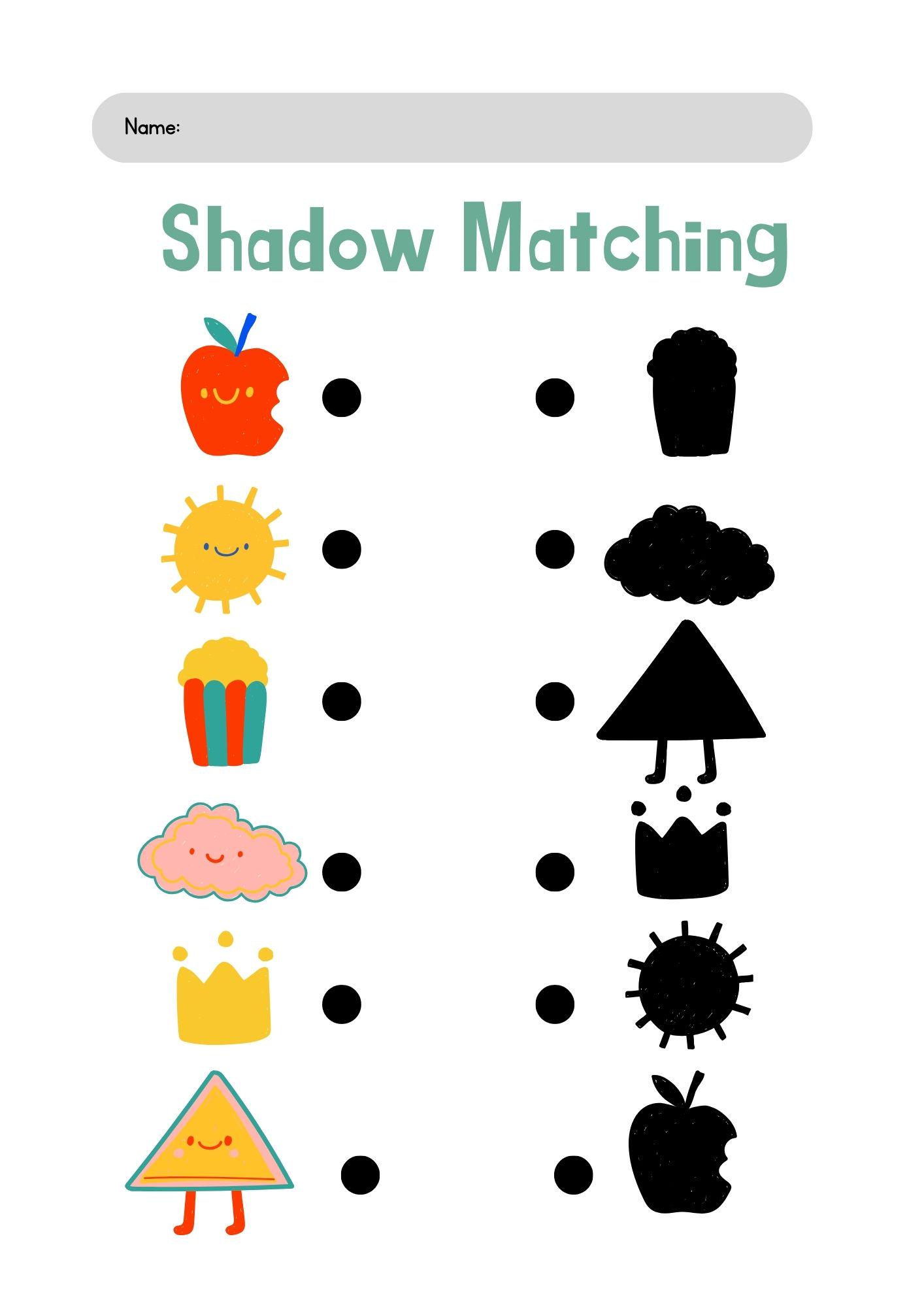 40 Preschool Matching Worksheets: Line Tracing Practice Printable - Etsy