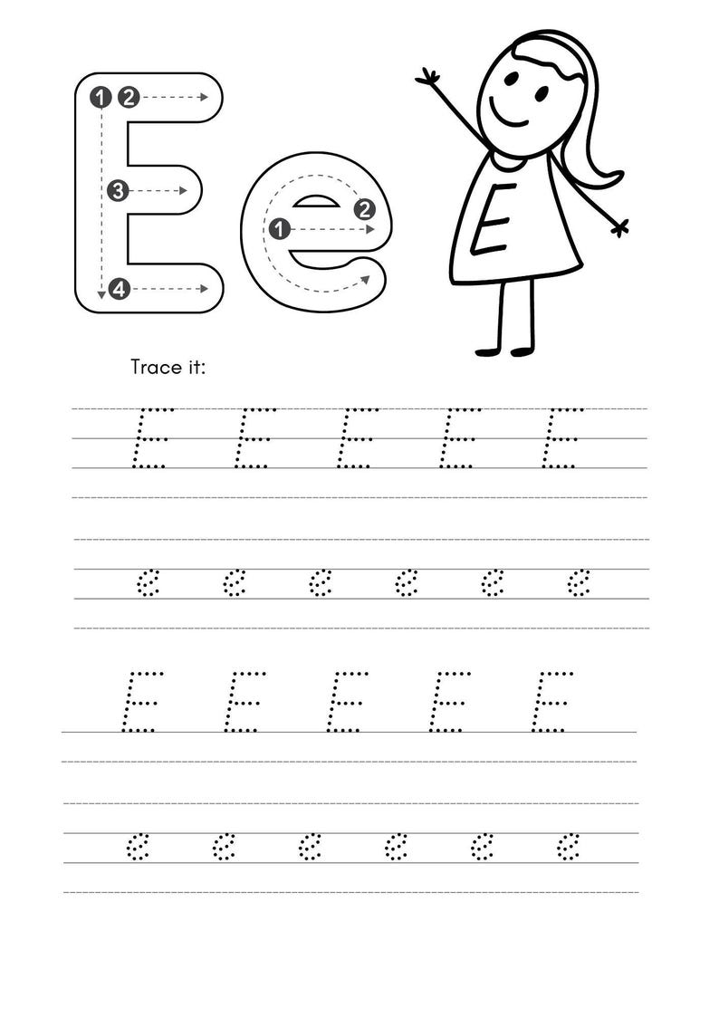Alphabet Tracing Worksheets: Handwriting Practice for Kids (printable ...