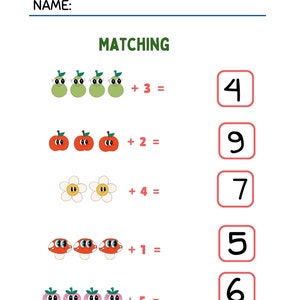 Preschool Math Worksheet: Addition & Counting Practice (40 Pages) - Etsy