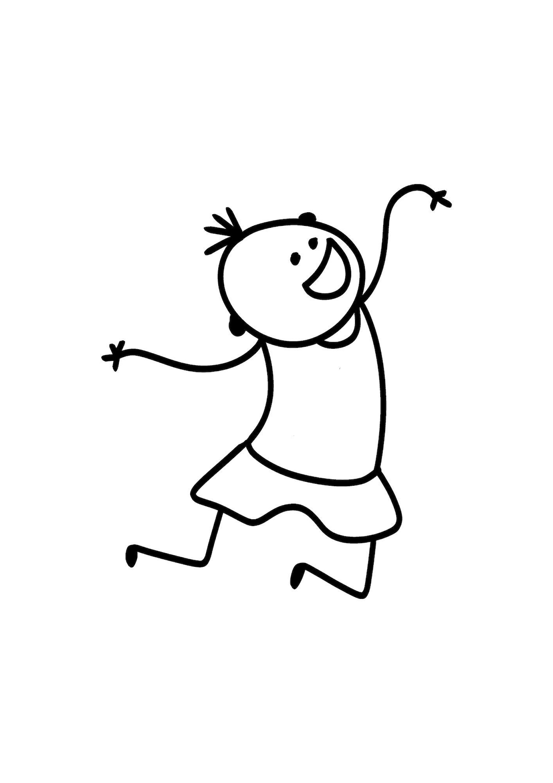 Doodle Boy and Girl Clipart,stick Figure Clipart,friend Clipart,outline ...