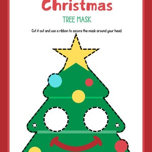 14 Printable Christmas Masks, Printable Christmas Costume, Christmas ...
