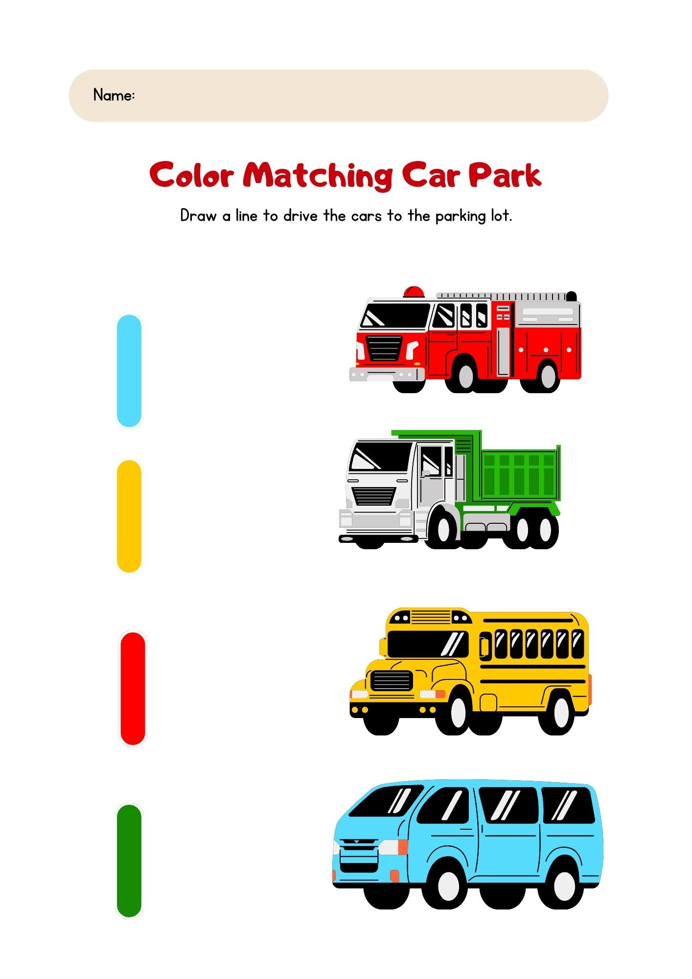 Car Counting Worksheet,preschool Math, Beginning Math, Counting ...