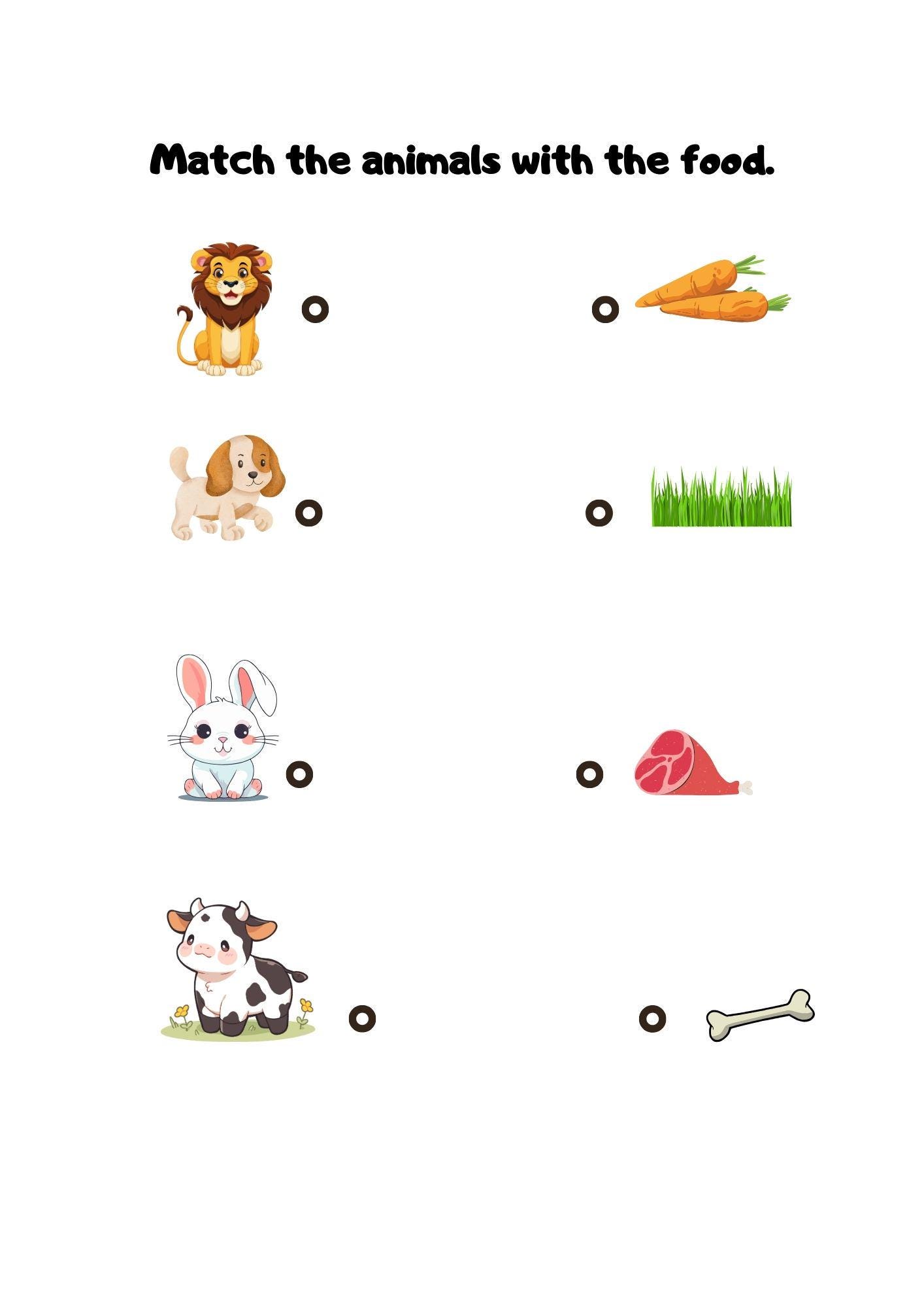 30 Printable Matching Worksheets, Match the Picture,preschool Line ...