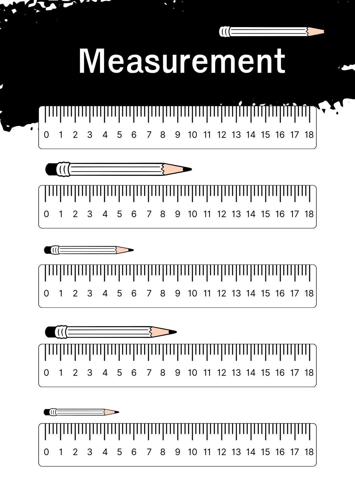 14 Printable Measuring With a Ruler Worksheets. - Etsy