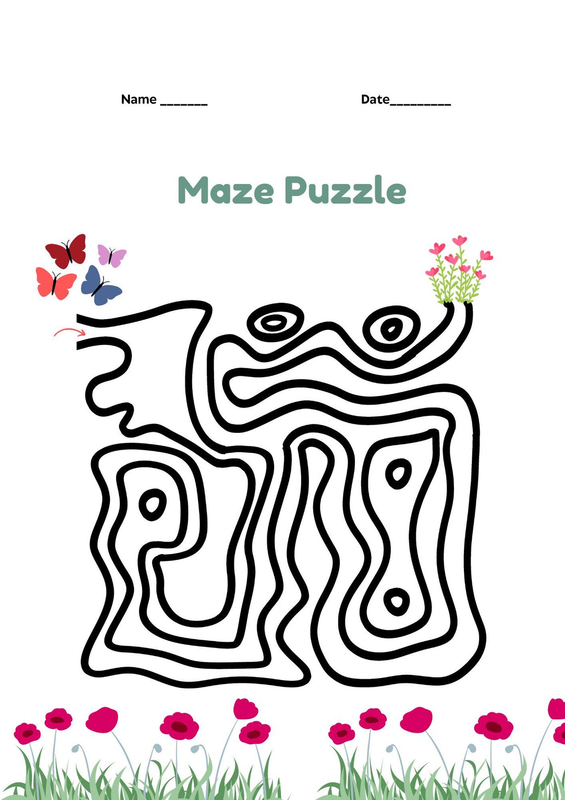 32 Printable Spring Maze Puzzle Worksheets for Kindergarten ...